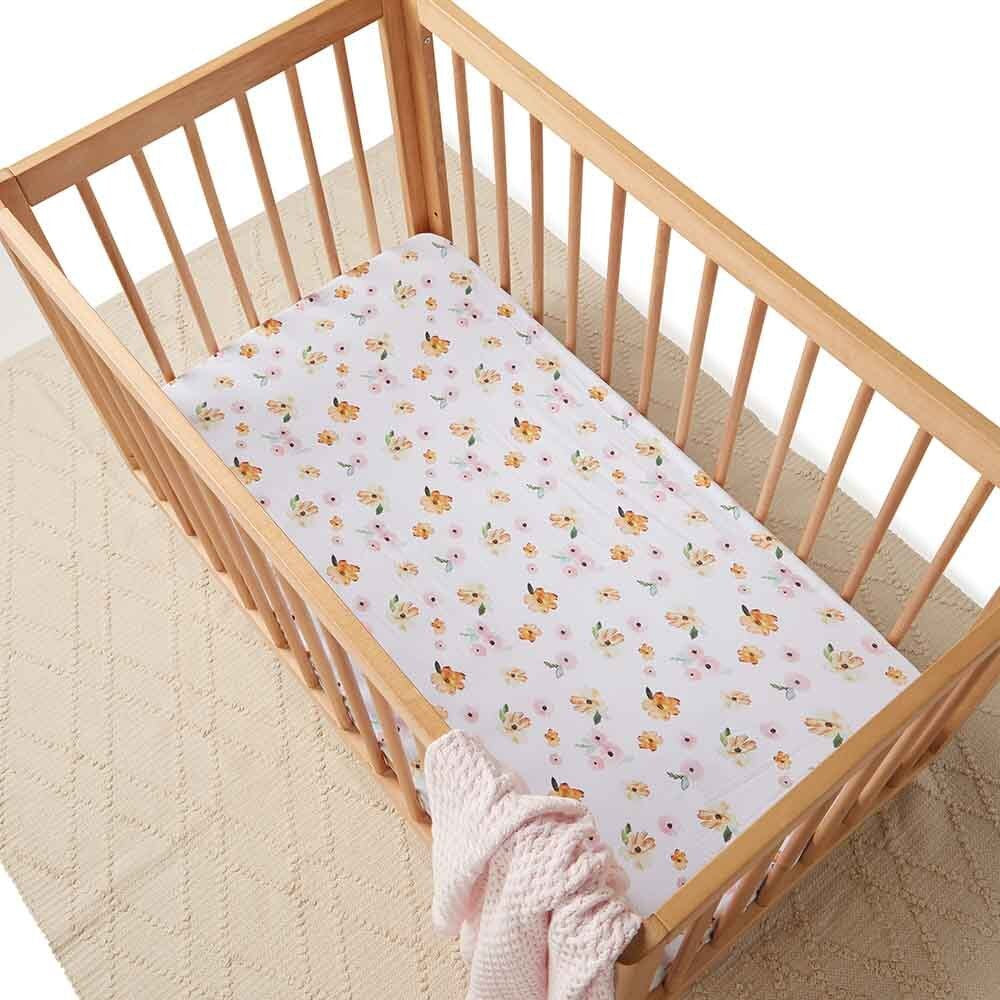 Poppy Cot Sheet – Husk Home