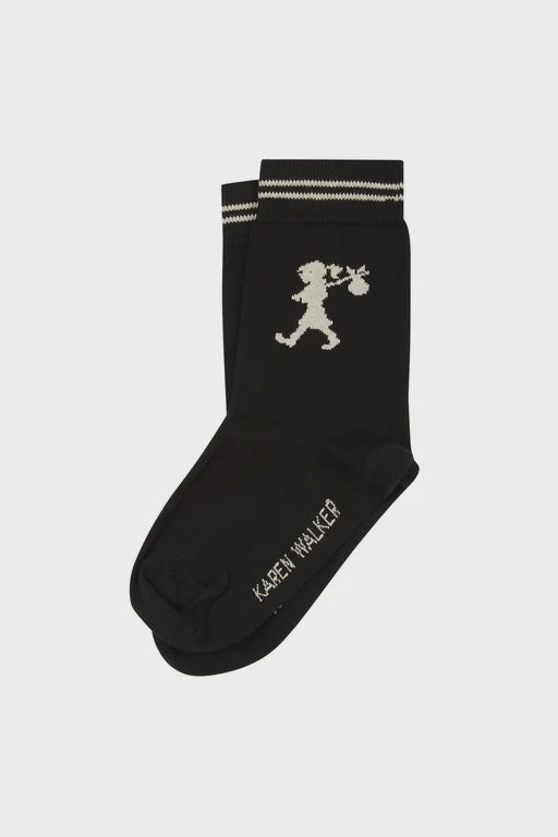 Runaway Girl Ankle Socks -Black/Oatmeal – Husk Home
